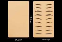 China Rubber Practice Materials Tattoo Eyebrow  carving Lips Silicone 3D Leather Blank Permanent Makeup For PMU Training for sale