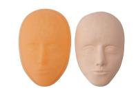 China Yellow Soft Silicone Gel Face Practice Skin Plastic Hard Mold 3D Eyebrow Lip Microblading Accessories for sale