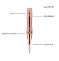 China Golden Cosmetic Tattoo Machine Stainless Steel Electric Semi Permanent for sale