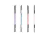 China Wholesale Price Double-headed Tattoo Manual Pen Crystal Acrylic Microblading Permanent Makeup Pen for 3D Eyebrow for sale