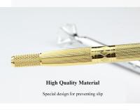 China Factory Supply Diamond Copper Material Single Side Embroidery Tattoo Manual Pen With a box For Permanent Makeup for sale