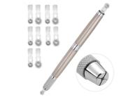 China 14*0.8cm Aluminum Alloy Disposable Double End Eyebrow Tattoo Pen for sale