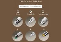 China 14*0.8cm Aluminum Alloy Disposable Double End Eyebrow Tattoo Pen for sale