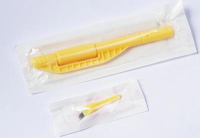 China Disposable manual tattoo pen in professinal , yellow Microshading Handpiece and detachable for sale