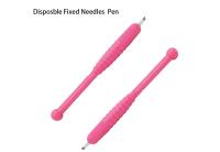 China Embroidery Metal Manual Eyebrow Tattoo Pen , Pink Permanent Makeup Tattoo Pen for sale