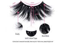 China Wholesale Mink Hair 25 mm Fluffy Mink 1 pairs Eyelash Makeup Volume 3D Lashes  Natural False Eyelash Extensions for sale