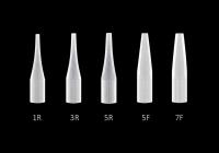 China Permanent Makeup Clear Eyebrow Tattoo Needle Tips With Nozzle Caps for sale