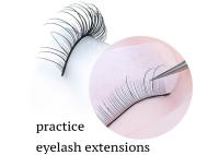 China Handmade Training 8cm Natural Fake Eyelashes For Beauty Salon for sale