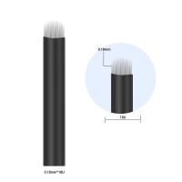 China Uncut skin wild line eyebrow needles 0.18 needle silk black skin U-shaped arc 18 needles for sale