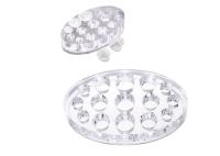 China Wholesale Transparent Oval Pigment Ink Cup Holder Stand Professional Makeup Accessories Acrylic Tattoo Machine Cap for sale