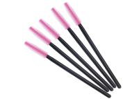 China 50 pcs/pack Silicone Disposable Eyelashes Brush And Lash Comb mascara Wand Plastic Handle Different Color for sale