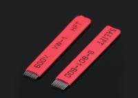 China Medical grade stainless steel Red Microblading #12 # 14 Flat Needles Blade for sale