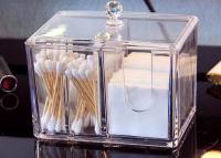 China Transparent 14*10.2*10cm Acrylic Cosmetic Storage Box With Lid for sale