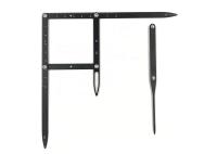 China Golden Stainless Steel Section Eyebrow Microblading Tool Tattoo Eyebrow Ruler for sale