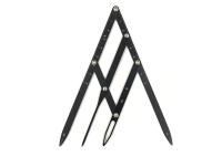 China Golden Stainless Steel Section Eyebrow Microblading Tool Tattoo Eyebrow Ruler for sale