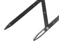 China Golden Stainless Steel Section Eyebrow Microblading Tool Tattoo Eyebrow Ruler for sale