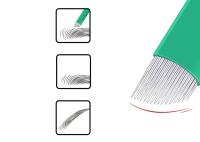 China 0.18mm 14 Pin Single Package Disposable Permanent Makeup Tattoo Needles for sale