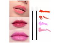 China Black Plastic Makeup Lip Applicator Wands Disposable Lip Brush for sale