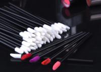 China Black Plastic Makeup Lip Applicator Wands Disposable Lip Brush for sale