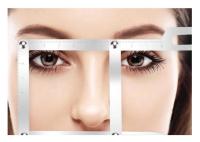 China Stainless Steel Tattoo Eyebrows Ruler Golden Ratio Measure Microblading Stainless Ruler for sale