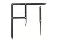 China Stainless steel Black Eyebrow Microblading Tool Tattoo Eyebrow Ruler for sale