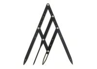 China Stainless steel Black Eyebrow Microblading Tool Tattoo Eyebrow Ruler for sale