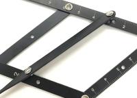 China Stainless steel Black Eyebrow Microblading Tool Tattoo Eyebrow Ruler for sale