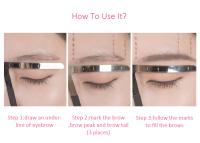 China Stainless Steel Eyebrow Microblading Ruler Three Point Positioning Makeup Permanent Stencil Shaper for sale