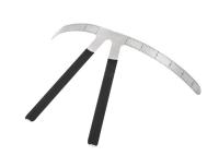 China Stainless Steel Eyebrow Microblading Ruler Three Point Positioning Makeup Permanent Stencil Shaper for sale