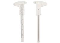 China Slide Scale Plastic Eyebrow Measuring Microblading Caliper Permanent Makeup Sliding Gauge Eyebrow Ruler for sale