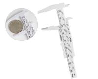 China Slide Scale Plastic Eyebrow Measuring Microblading Caliper Permanent Makeup Sliding Gauge Eyebrow Ruler for sale