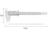 China Slide Scale Plastic Eyebrow Measuring Microblading Caliper Permanent Makeup Sliding Gauge Eyebrow Ruler for sale