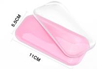 China 110*52mm Pink Silicone Lash Palette Holder Eyelash Extension Accessories for sale