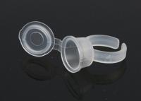 China Transparent Flip Anti Oxidation Microblading Ink Cup Ring With Cover for sale