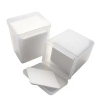 China 5*5cm White Wiping Cotton Paper Eyelash Tweezer Glue Cleaner Pads for sale