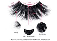 China Full Strip Black Mink False Eyelashes  Handmade 25mm Natural Fake Eyelashes for sale