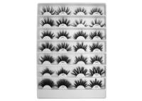 China Full Strip Black Mink False Eyelashes  Handmade 25mm Natural Fake Eyelashes for sale