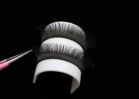 China White Plastic U Shape Eyelash Extension Glue Ring Adhesive Pallet for sale