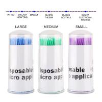 China Wholesale Disposable Micro Fiber Eyelash Cleaning Brush Spoolie Dental Applicator Plastic Micro for Eyelash Extensions for sale