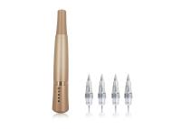 China Gold Four Speeds Wireless Permanent Makeup Machine PMU Tattoo Pen for sale