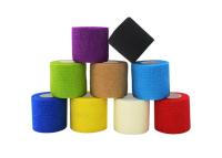 China Strong Self Adhesive Cohesive Tattoo Grip Cover Wrap Elastic Fabric Material for sale