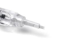 China 0.35mm Black Permanent Makeup Machine Cartridge Tattoo Needles with Caps for sale