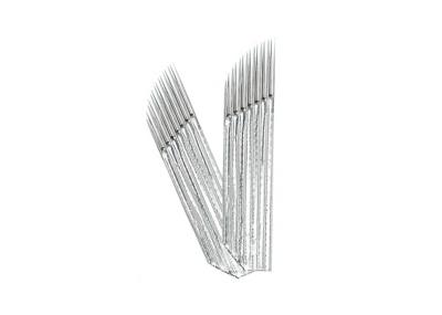 China Silver Stainless SteelEyebrow Tattoo Manual Permanent Makeup Needle 15 Pins for sale