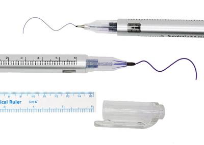 China Dual Tip Eyebrow Marker Pen Waterproof White Purple Color 0.5mm 1.0mm for sale