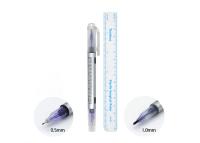 China Dual Tip Eyebrow Marker Pen Waterproof White Purple Color 0.5mm 1.0mm for sale