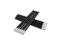 China Nylon Synthetics Fiber Makeup Disposable Lip Brush 50pcs Black Color for sale