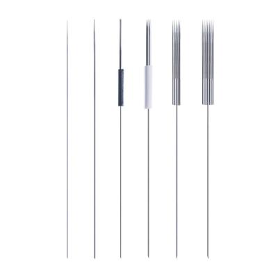China Plastic Permanent Disposable 1R Eyebrow Tattoo Makeup Needles For Tatoo Machine for sale