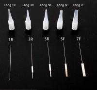 China Plastic Permanent Disposable 1R Eyebrow Tattoo Makeup Needles For Tatoo Machine for sale