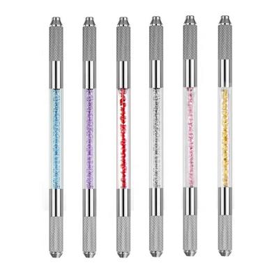 China Double Sides Crystal Acrylic Microblading Tattoo Pen 14cm Length for sale