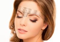 China White Green Skin - Friendly Microblading Ruler Stickers For Eyebrow Shaping for sale